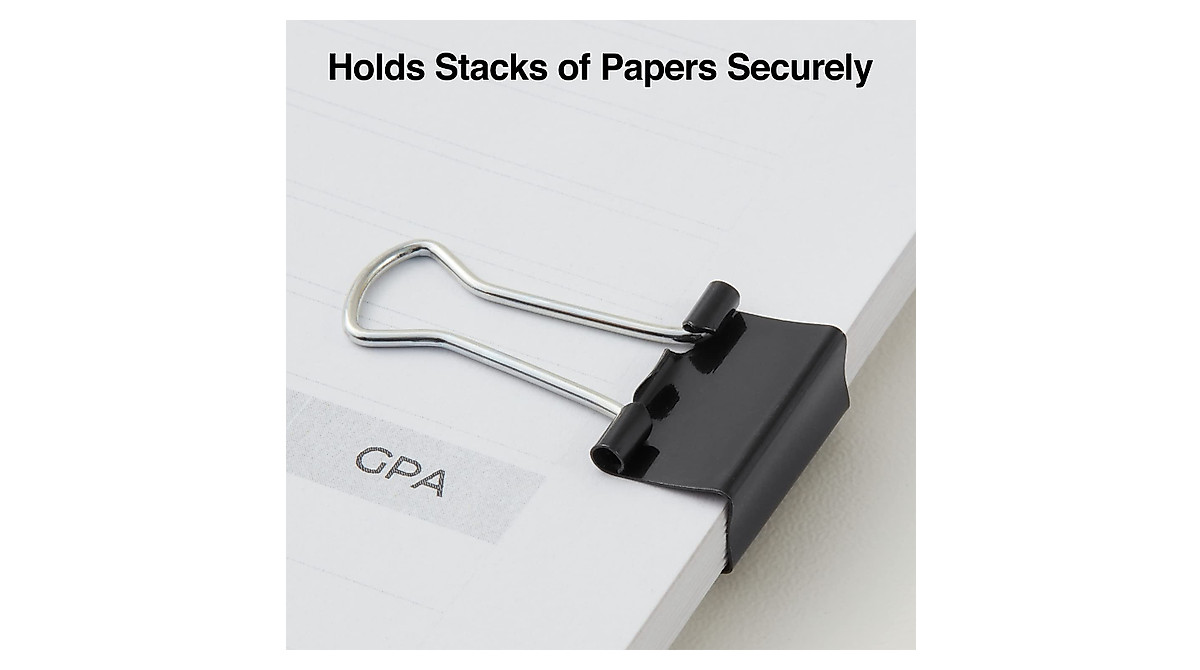 Staples Small Metal Binder Clips in Bulk - 144 Pack