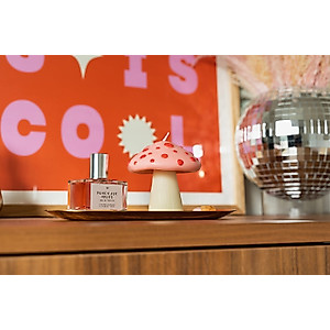 Havenstone Home Mushroom Candle (Pink) - Unscented Soy Wax, 4x3.5 inches, Decoration