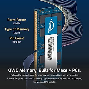 OWC 32GB (2 x 16GB) PC19200 DDR4 2400MHz 260pin SO-DIMMs Memory Ram Upgrade Compatible with 27" and 21.5" iMac (Mid 2017), and Compatible PCs Compatible with MP7N2G/A