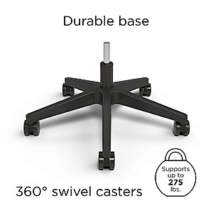 Union & Scale UN56947 Mesh Back Fabric Task Chair, Black