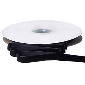 Ribbli Polyester Black Velvet Ribbon,3/8 Inch,10-Yard Spool,Use for Choker,Gift Wrapping,Floral Bouquets, Boutonnieres