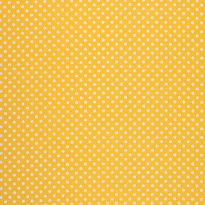 Mook Fabrics Cotton Polka Dot, Yellow Cut by The Yard