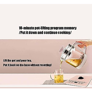 1.5L Intelligent Multifunctional Health Pot Home Electric Kettle Electric Teapot Glass Teapot Water Heater High Borosilicate Glass Pot Body Precision Temperature Control Stainless Steel A,1.8L (Color
