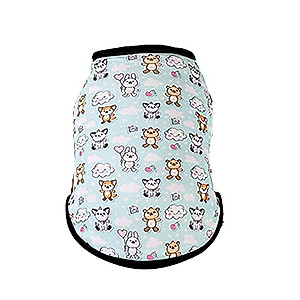 BESUFY Dog Onesie,Puppy T-Shirt Cartoon Printing Adorable Polyester Two-Legged Dog Vest Blouse for Daily Life Little Bee XS