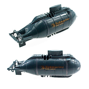 Tipmant Mini Remote Control Nuclear Submarine Toy RC Boat Electronic Water Kids Birthday Gifts (Blue)