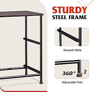 WLIVE Nightstand, 2 Drawer Dresser for Bedroom, Small Dresser with 2 Drawers, Bedside Furniture, Night Stand, End Table with Fabric Bins for Bedroom, Living Room, College Dorm, Dark Grey