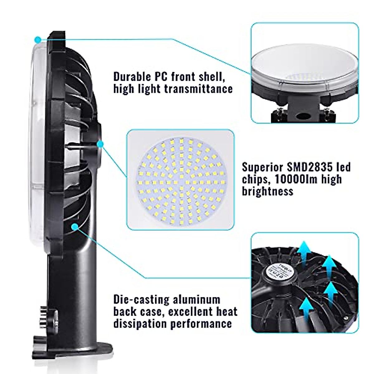 LED Barn Light 100W - 10000LM Dusk to Dawn Outdoor Lighting - 5000K Daylight - IP65 Waterproof Area Street Light with Photocell for Farmhouse Barns Garage Yard Warehouse Outdoor Security Lighting