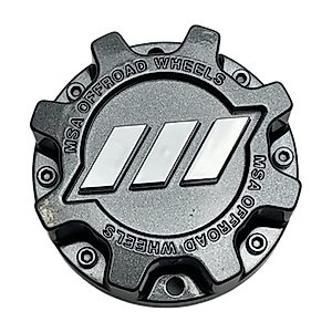 MSA Offroad Wheels BC-889 MSA-BAR-Cap-B Satin Black Center Cap Fits M27 Rage and M28 Ambush