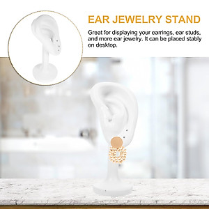 ABOOFAN Ear Model Earring Display Rack Earrings Display Stand Ear Model Jewelry Display Holder Ear Studs Earrings Holder Jewelry Organizer for Home Shows White Earring Holder