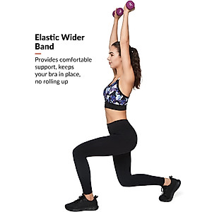 Yvette Zip Front Close Sports Bra - High Impact Full Support for Large Bust,Sewn in Pads,Wireless and Supportive, Black,M+