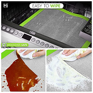 Set of 2 HI Silicone Baking Mats, Baking Mats Silicone for Oven Baking, Silicone Mats heat resistant up to 4800F, Baking Mats measures (11-5/8 by 16-1/2) inches each