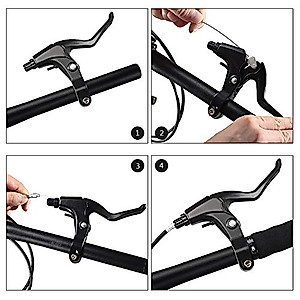 Yimaa 1 Pair Bicycle Brake Levers Universal Bike Brakes Handle Replacement Aluminum Bycicle Parts and Accessories for Mountain Bike, Road Bike, Folding Bike, MTB, 2.2cm Diameter