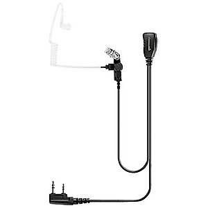 Commountain Single Wire Earpiece Compatible with Baofeng Radios BF-F8HP BF-F9 UV-82 UV-82HP UV-82C UV-5R UV-5R5 UV-5RA UV-5RE UV-5X3 and Kenwood BTECH Retevis Radios, Acoustic Tube Headset