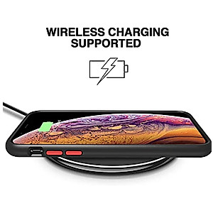 KIOMY iPhone X Case/iPhone Xs Case with 2 HD Tempered Glass Screen Protectors, Translucent Matte Protection Cover with Soft Edge, Hard PC Back and TPU Hybrid Anti Yellow slim fit shell, 5.8 inch black