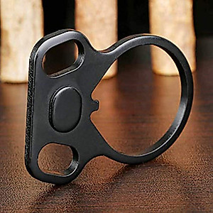 Hlaill Adapters Sling Attachment Point, Sling Mount Connection Accessories, Two Point Standard Model Steel Straps Buckle Hand Outdoor Sports Tool Black (Sling Mount-Black) (2pcs)