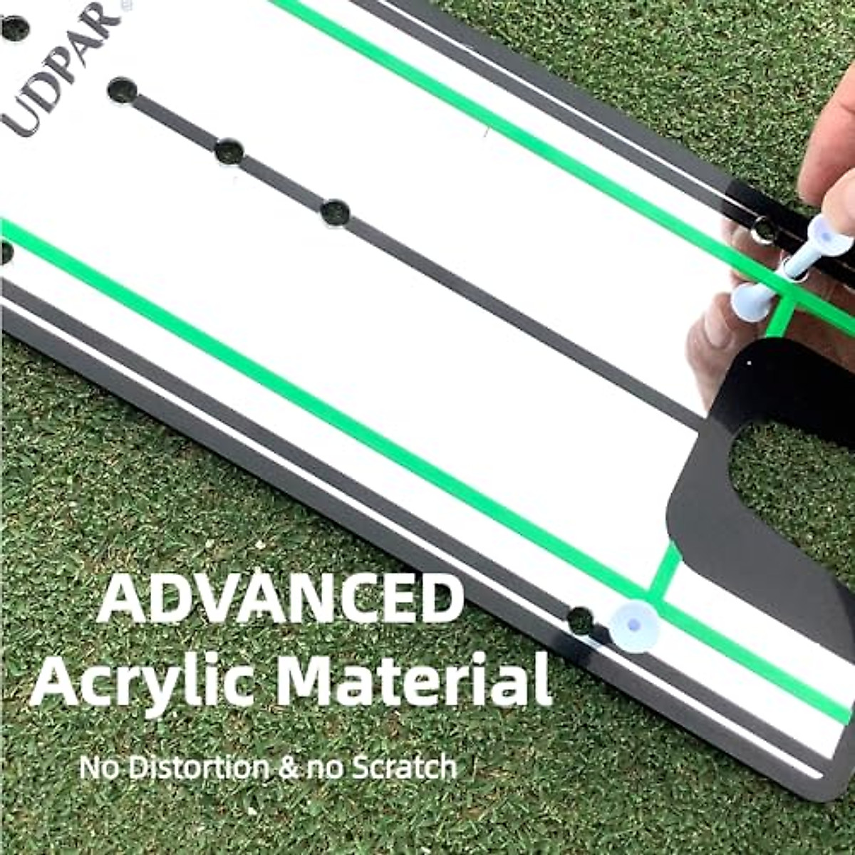 UDPARSCO Golf Putting Alignment Mirror, Portable Golf Training Aid, Putting Golf Training Equipment, Putting Trainer, Size 12 x 6 Inches