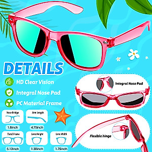 GIFTINBOX 24Pack Kids Sunglasse Bulk for Kids ,Great Gifts Party Favors For Kids 4-8 & 3-5, Translucent Sunglasses with UV400 Protection, Beach Pool Birthday Party Supplies