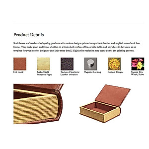 Royal Griffon Decorative Storage Book Boxes (Set (Includes Large and Small))