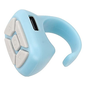 Remote App Paging, Long Battery Life Remote Control Scroll Convenient USB Rechargeable Battery 72 Hours Continuous Operation 5.3 for Mobile (Blue)