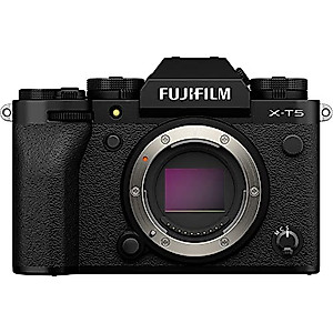 Fujifilm X-T5 Mirrorless Digital Camera Body with FUJIFILM XF 18-120mm f/4 LM PZ WR Lens Bundle, Includes: SanDisk 64GB Extreme PRO SDXC Memory Card, Spare Battery + More (7 Items) (Black)