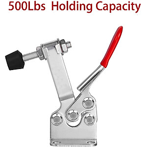 Accessbuy Toggle Clamp 225D 500Lbs Holding Capacity Heavy Duty Large Hold Down Clamp Quick-Release Horizontal Clamp（2Pack)