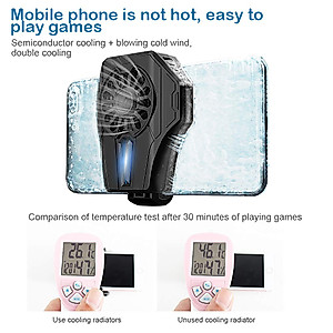 IVY Semiconductor Refrigeration Phone Cooling Fan For Android iOS Game Radiator Portable - Black