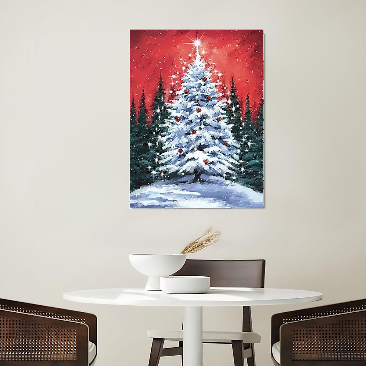 Christmas Tree Diamond Art Painting Kits for Adults - Full Drill Diamond Dots Paintings for Beginners, Round 5D Paint with Diamonds Pictures Gem Art Painting Kits DIY Adult Crafts Kits 12x16inch