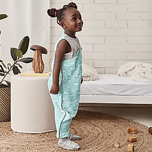 Love to Dream Lite Organic Baby Sleep Suit (12-24 Mo), Super Soft Temp Regulating Sleeping Suit, 0.2TOG Lightweight Wearable Blanket, Turquoise