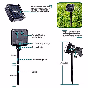 Orange Halloween Solar String Lights Outdoor - 72ft 200 LED 8 Modes Outdoor String Lights, Waterproof Solar Powered Lights for Halloween Decorations, Garden, Patio, Fence, Holiday, Party, Balcony