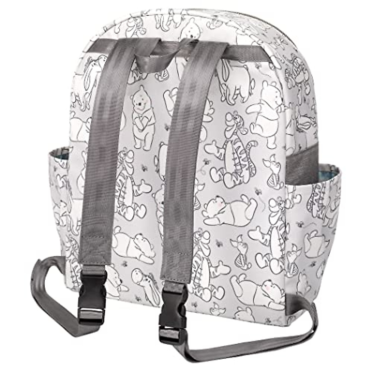 Petunia Pickle Bottom District Diaper Bag Backpack for On-The-Go Parents, Stylish, Spacious & Secure, Lightweight & Easy to Clean, Perfect for Everyday Use or Travel (Disney's Playful Pooh)