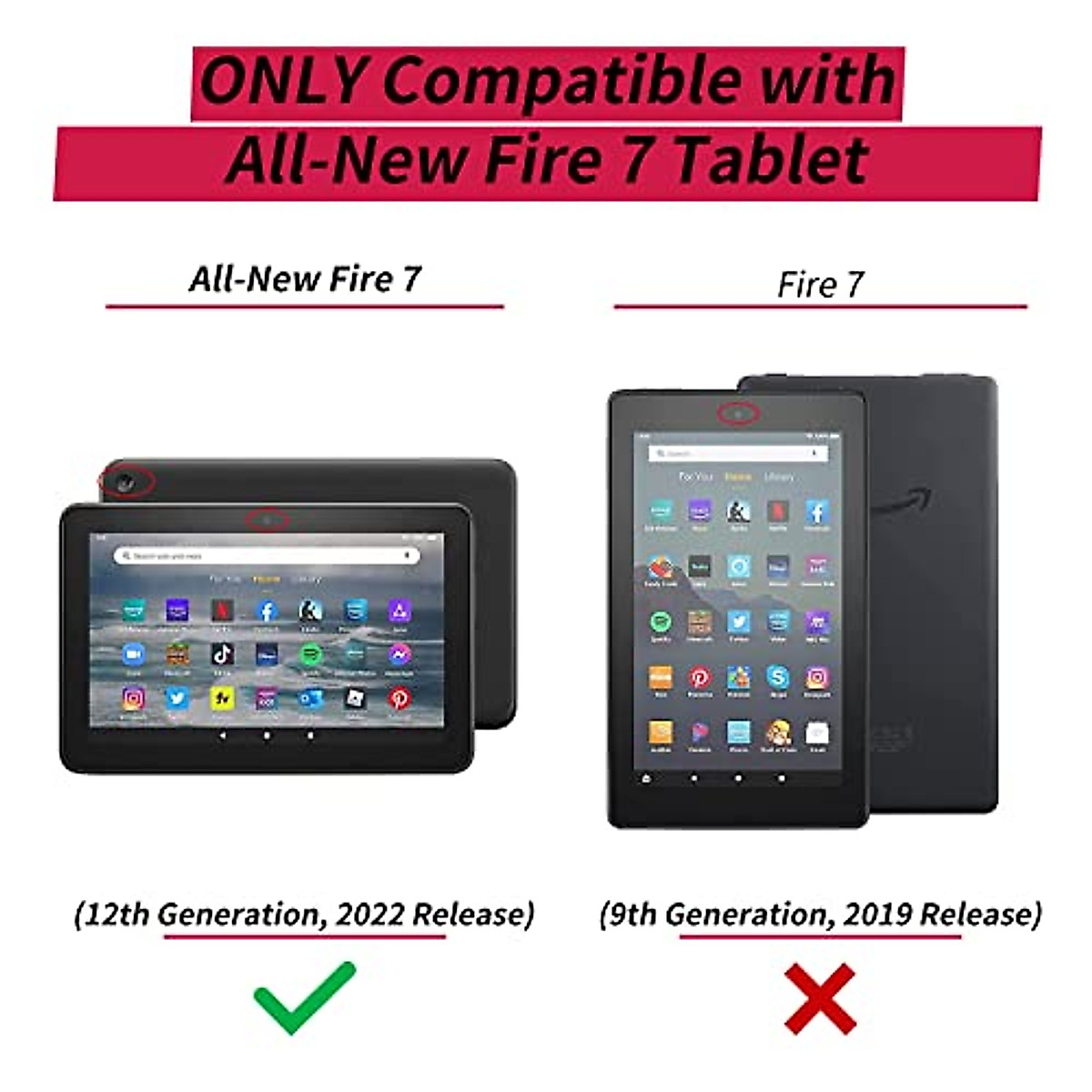 BFSEROBJ Case for All-New Fire 7 Tablet Case 7" 12th Generation 2022 Release Lightweight Smart Case PU Leather Adjustable Stand Protective Cover with Auto Wake/Sleep - Basketball in Galaxy