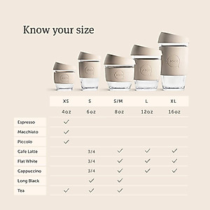 JOCO Cup 12oz - Eco-innovative Borosilicate Glass Reusable Classic Cup - (Sandstone)