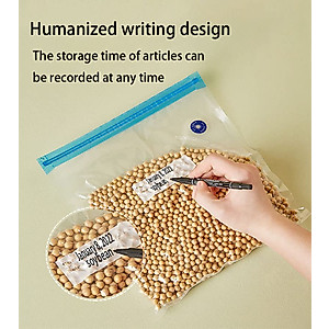 Mantianstar Sous Vide Bags -15pack Large Size 10.2x13.4in/ 26x34cm Food Storage Bags, Reusable Vacuum Zipper for Sous Vide Cooking, with 2 Sealing Clips for Anova and Joule Cookers