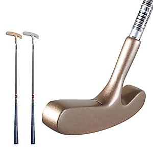 Left Hand/Right Handed Golf Putters Junior Two-Way Golf Clubs Double Sided Push Rod Children Golf Club Putter for Kids Age 3-12 (Blue,3-5Y - Gold Head)