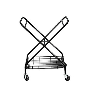 Artesa Verona Collapsible Laundry Cart with Basket, Black