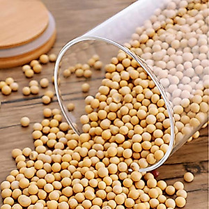 14oz/400ml Clear Glass Food Storage Containers Set Airtight Food Jars with Bamboo Wooden Lids Kitchen Canisters For Sugar, Candy, Cookie, Rice and Spice Jars - Set of 12