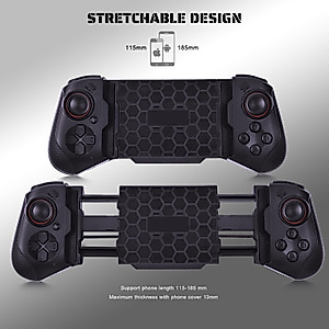 arVin Wireless Gaming Controller for iPhone iOS Android PC, Bluetooth Gamepad Joystick for iPhone 15/14/13/12/iPad/MacBook/Samsung Galaxy S22/S21/S20 Ultra/Tablet/Call of Duty Mobile/Genshin Impact