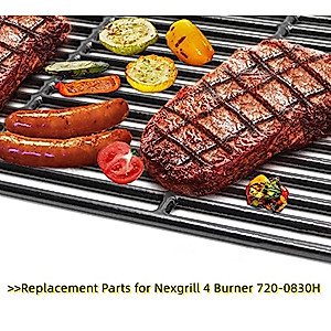 Grill Grates for Nexgrill Home Depot 720-0830H 720-0783E 720-0670C, 17 Inch Cast Iron Replacement Parts for Nexgrill 720-0888 720-0888N Charbroil 463241113 463446015 720-0670D, Master Forge 1010037