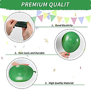 Green and Brown Balloons, Dark Emerald Green Balloon Camouflage Green Black Brown Balloons, Metallic Green Gold Balloons for Camping Game Jungle Theme Camo Birthday Baby Shower Army Party Decorations