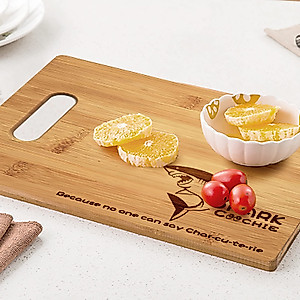 Shark Coochie Charcuterie Board Bamboo Cutting Board for Meat and Cheese Personalized Charcuterie Board Handmade Cutting Boards (Board C，11‘’)