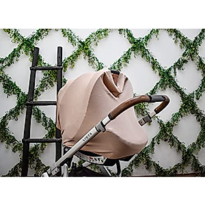 Multifunctional Nursing Cover | Car Seat Cover | Poncho | Scarf | Baby Blanket (Tan)