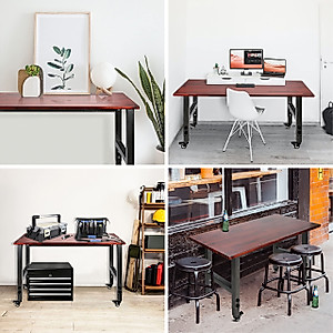 Olympia Tools 48in Adjustable Height Workbench, w/ 14 Levels of Height Adjustment & Heavy Duty Mobile Work Bench for Garage Home Office