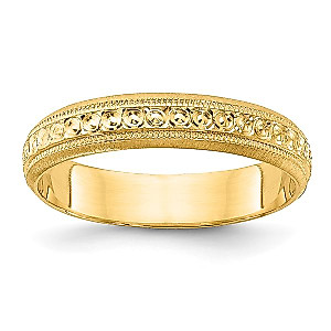 IceCarats 14K Yellow Gold 3mm Wedding Band Ring Size 7.00