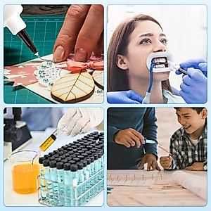 JMU 100Pcs Bent Dispensing Tips 18g, Blunt Tip Dispensing Needle, Dental Pre Bent Flow Dispensing Etch Tips, Disposable Oral Irrigation Needle Tips, Pink