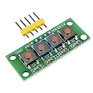 5Pin 1x4 4 Keys Button Keypad Keyboard Breadboard Module for Arduino DIY KIT Universal for Curriculum Graduation and Experiment