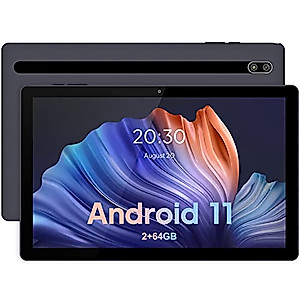 Tablet 10.1 Inch Android 11 Tablets Quad core 2GB RAM 64GB ROM 1280x800 IPS HD Touchscreen Metal Housing (Grey)