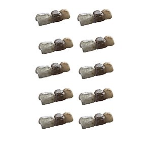 12 inch, 10 pack, Concrete Rock Edging - Lawn Garden Landscape Edge Border Tree Rings, Landscaping Bricks, Landscape Edging Stone, Garden Boarders Stone