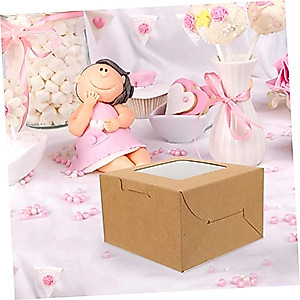 MUSISALY 30pcs Packaging Boxes Cake Box Christmas Dessert Cake Window Box Macaron Container Lip Gloss Container Mini Paper Cups Mini Cake Boxes Baking Cake Box Pastry Packaging Box Biscuit