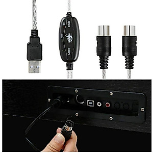FDBV USB in-Out MIDI Interface Cable Converter to PC Music Keyboard Adapter Cord