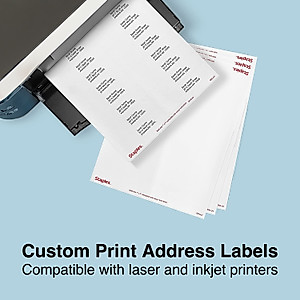 Staples 489561 Laser/Inkjet Address Labels 1-Inch x 4-Inch Bright White 20 Labels/Sheet